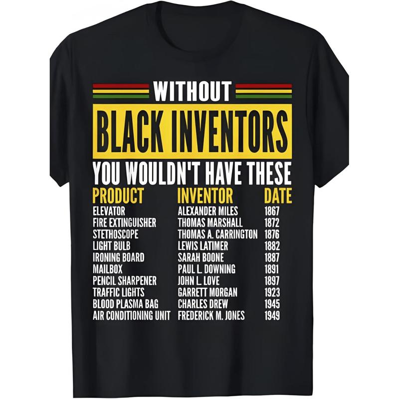 Mens Vintage Black African American Inventors Graphic TShirt Made of ...
