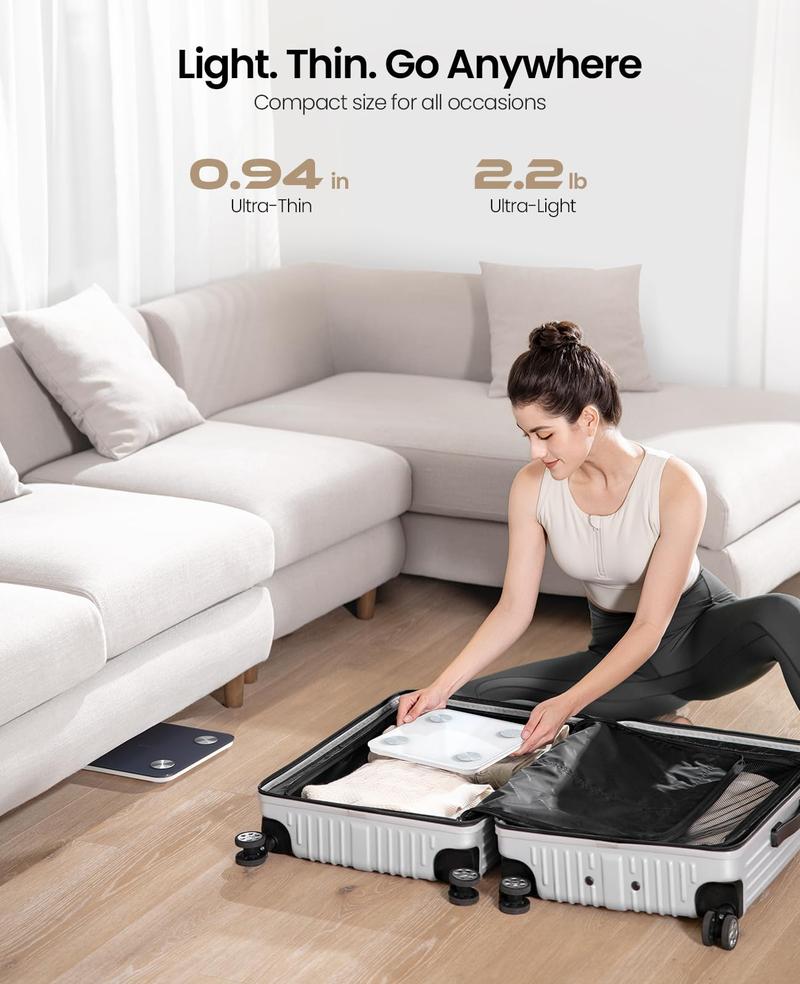 FRCOLOR Smart Digital Bathroom Weighing Scales with Body Fat & Water ...