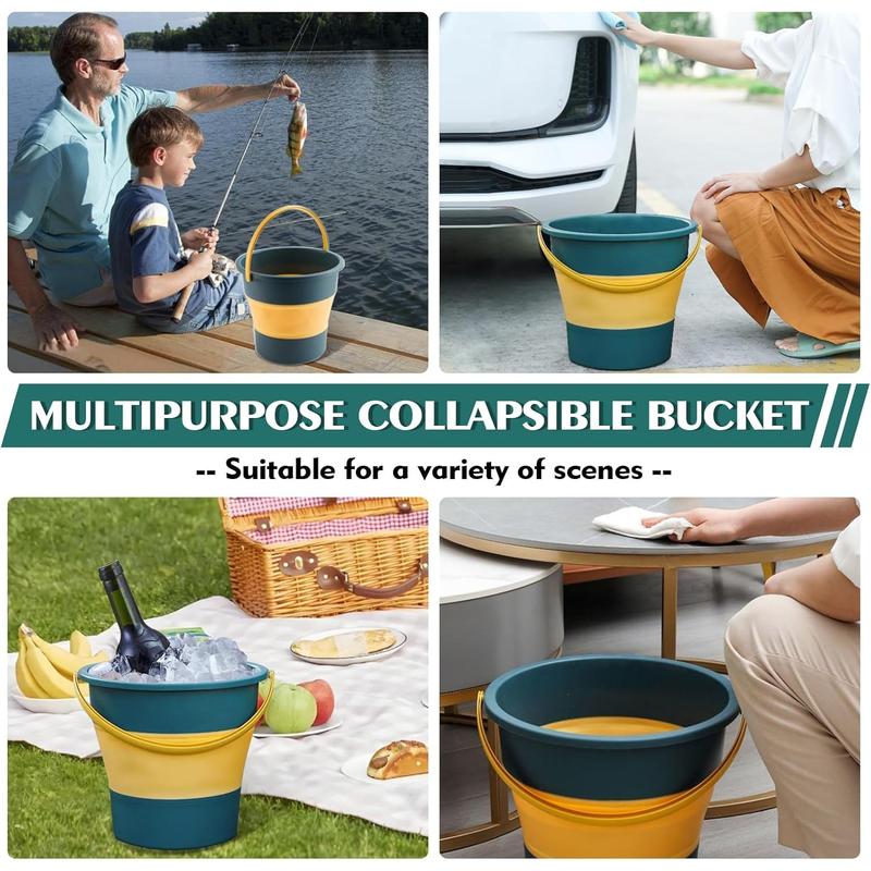 Collapsible Bucket 1.3 Gallon/5L Small Plastic Buckets Household ...