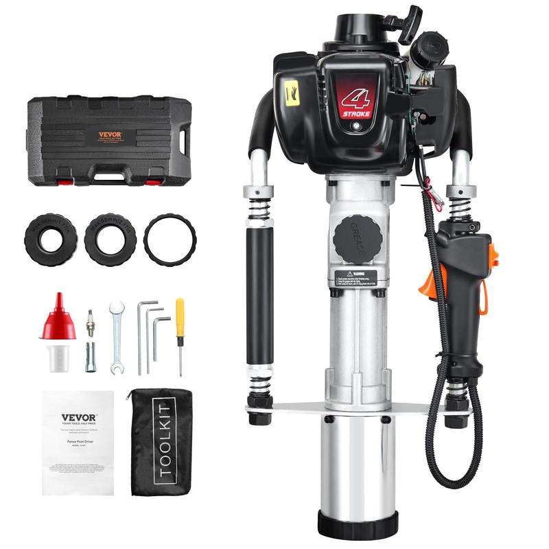 VEVOR 37.77cc Gas-Powered T Post Driver, , 4-Stroke Engine Gasoline ...