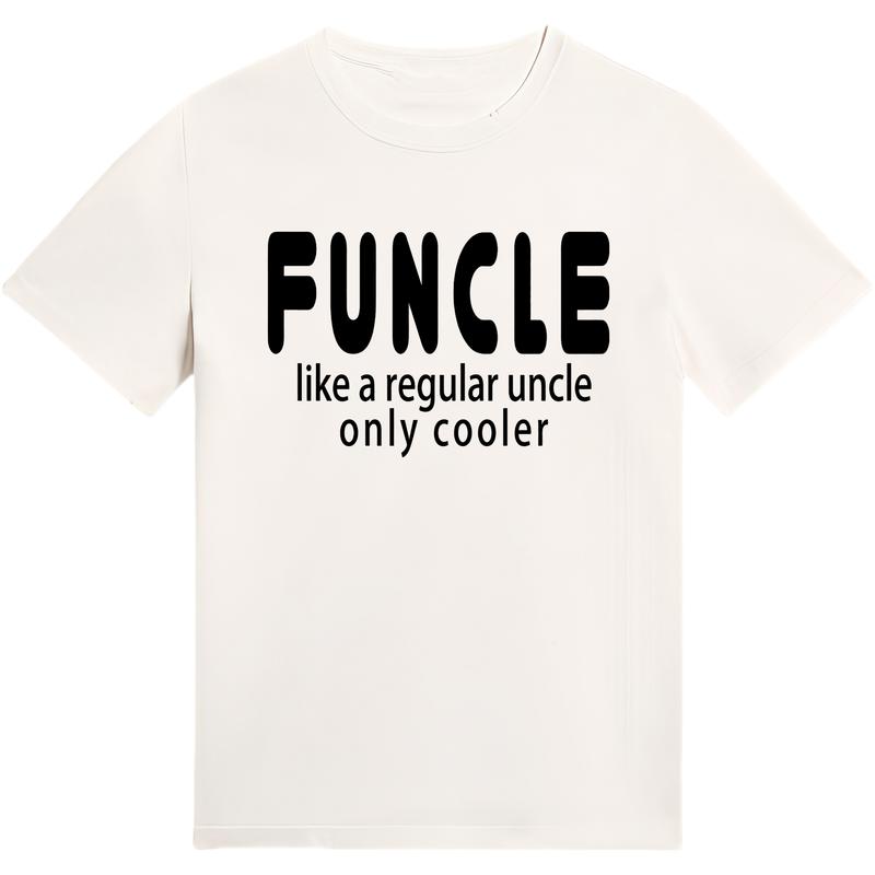 "Funcle" pattern T-shirt men's, casual large size T-shirt, suitable for ...