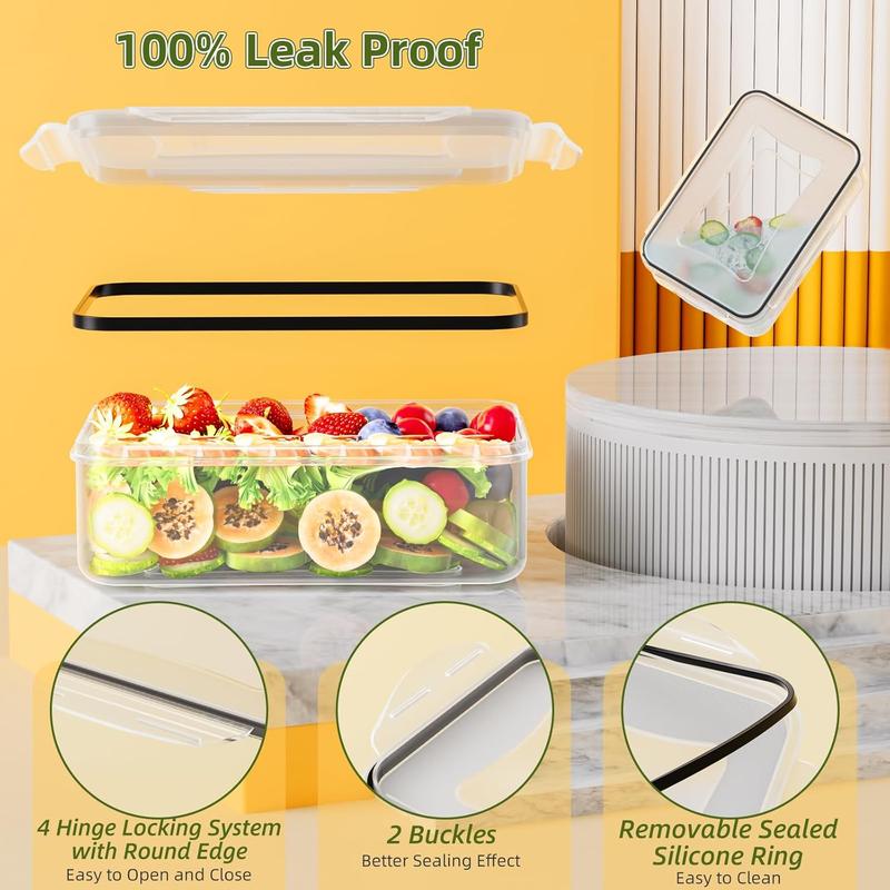 AISOON 50-Piece Plastic Meal Prep & Pantry Container Set – 25 Multi ...