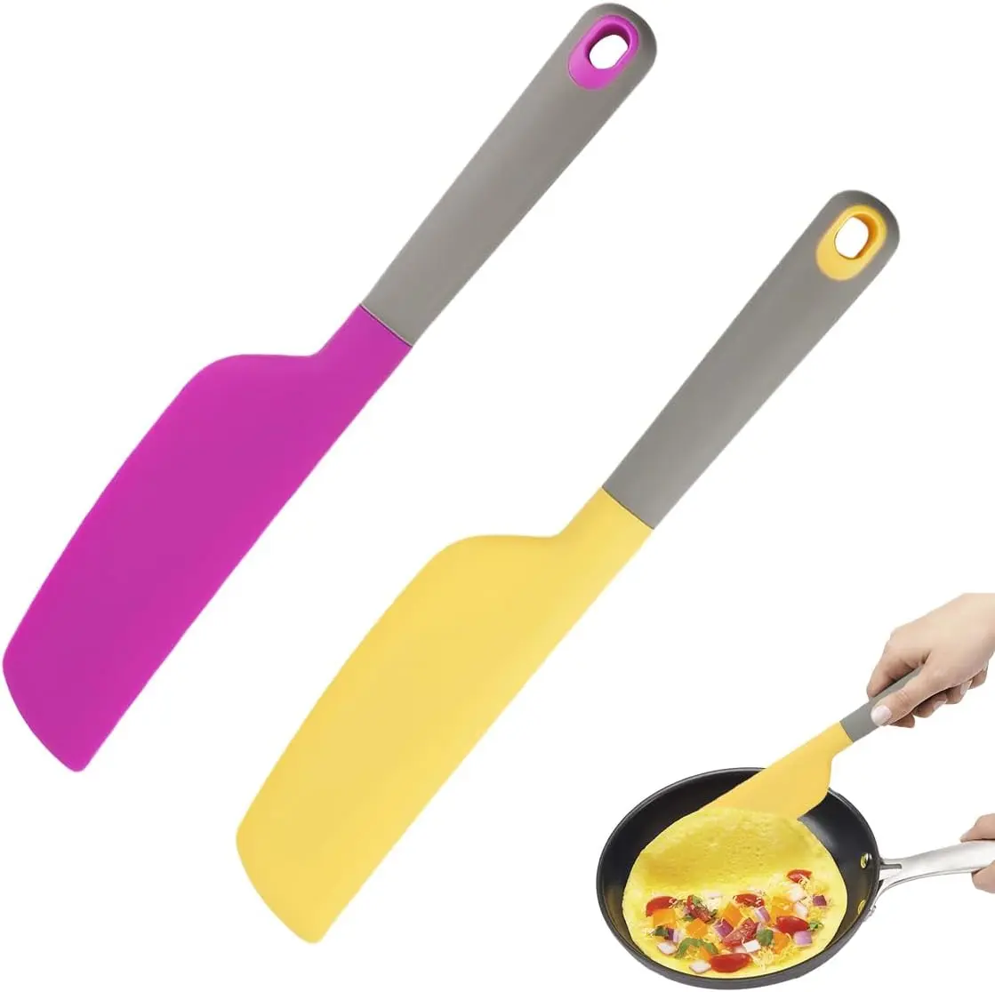 Extra Large Silicone Spatula - Heat-Resistant, Non-Stick and Soft ...
