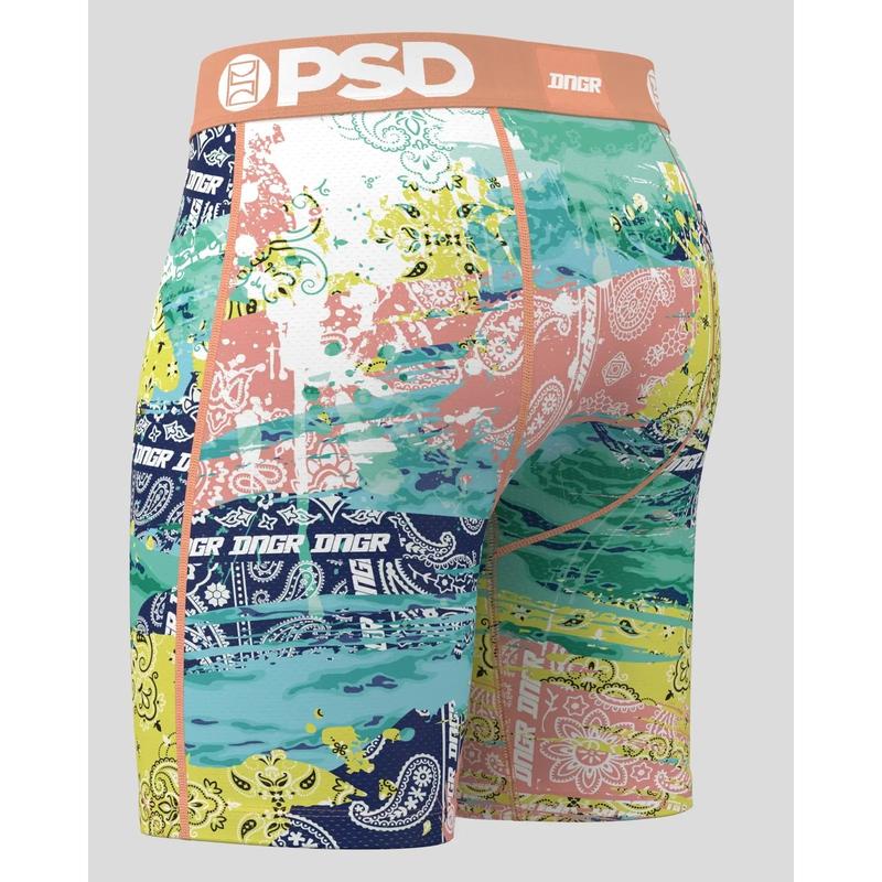 PSD Men's Haiden Deegan Paisley Boxer Brief - Standard Length 7 Inch ...