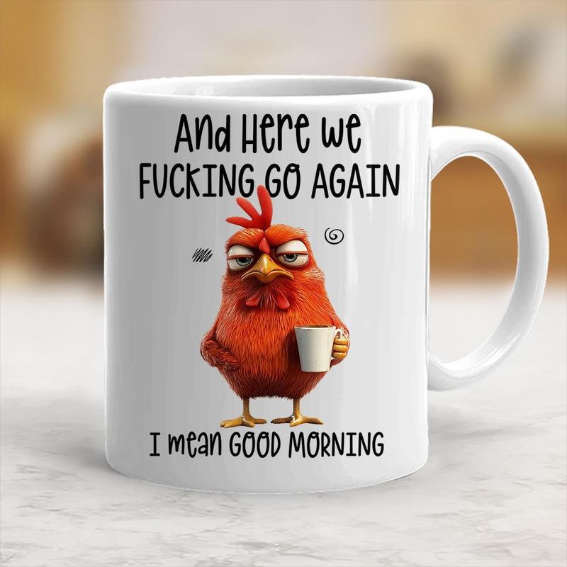 GEEK BAR Funny Mug Here We Go Again I Mean Good Morning Ceramic Coffee ...