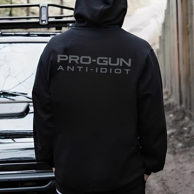 Pro Gun Anti Idiot Hoodie – Bold Statement Second Amendment Graphic ...