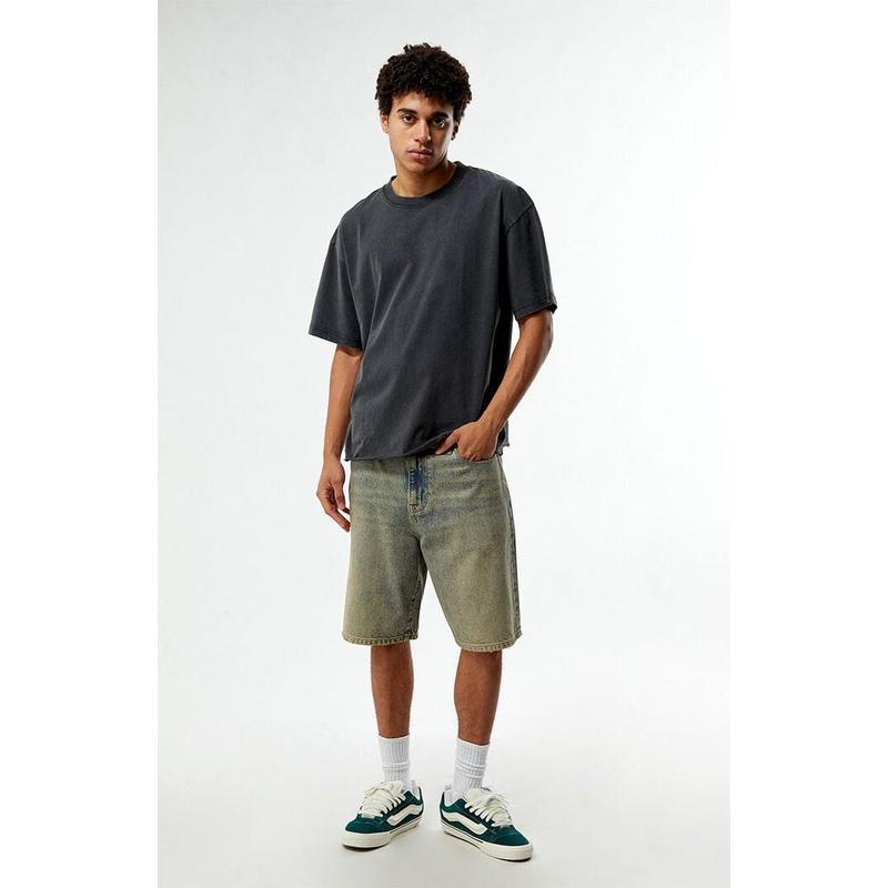 Pacsun Men's Washed Black Premium Cropped T-Shirt - TikTok Shop