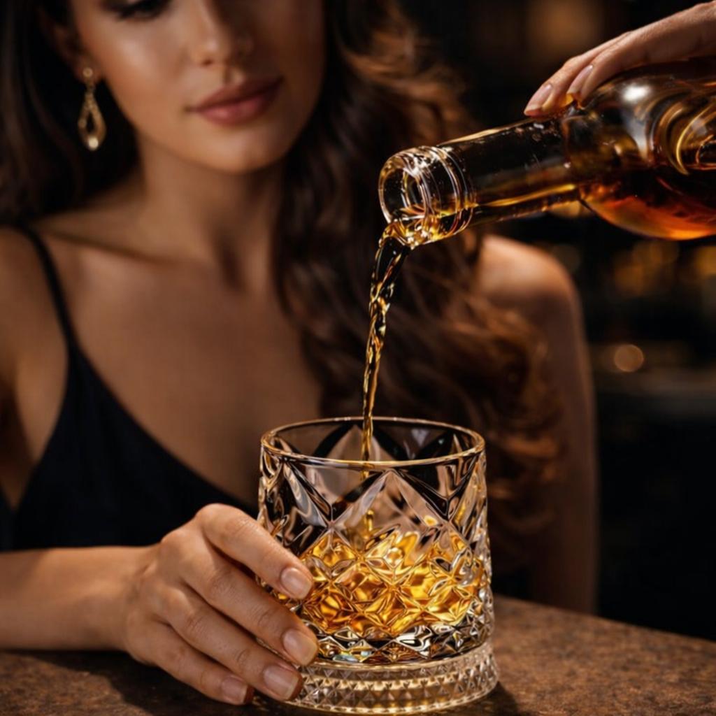 Luxury 360° Spinning Crystal Glass Star-Cut Stress Relief Whiskey ...