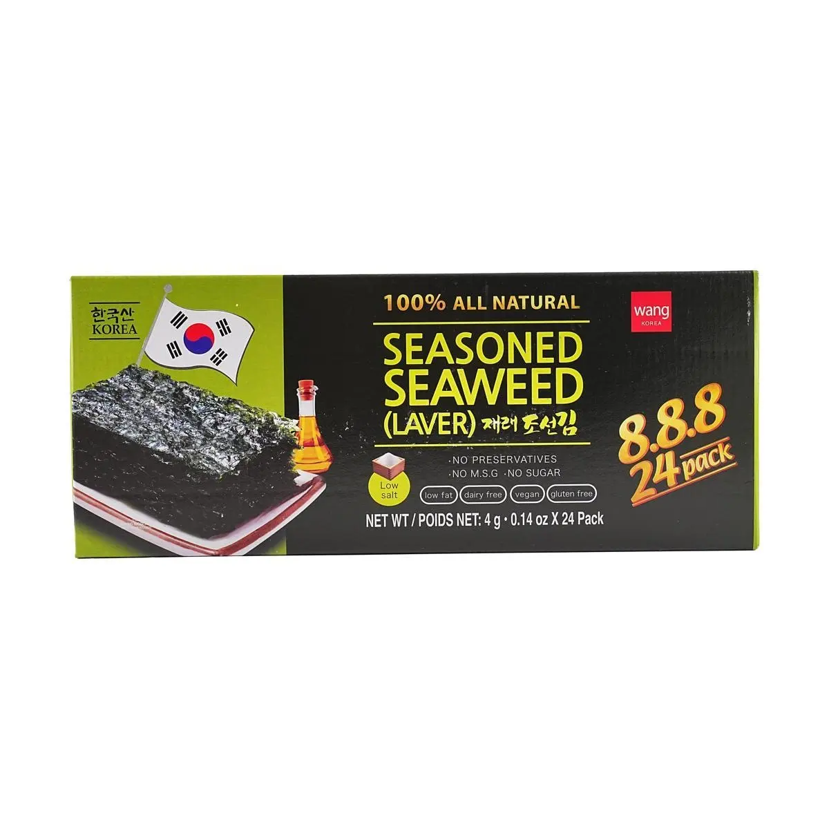 WANG FOOD Korean Seasoned Seaweed Snacks - Low Salt, Low Fat, Sugar ...