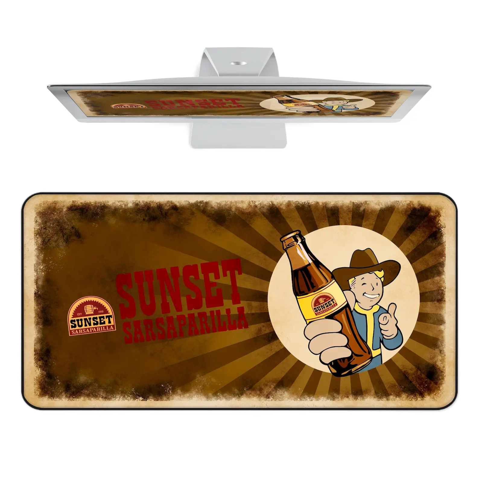 [3 Designs] Retro Nuclear Cola Fallout Deskmat Mouse Pad Desk Mat, Desk ...