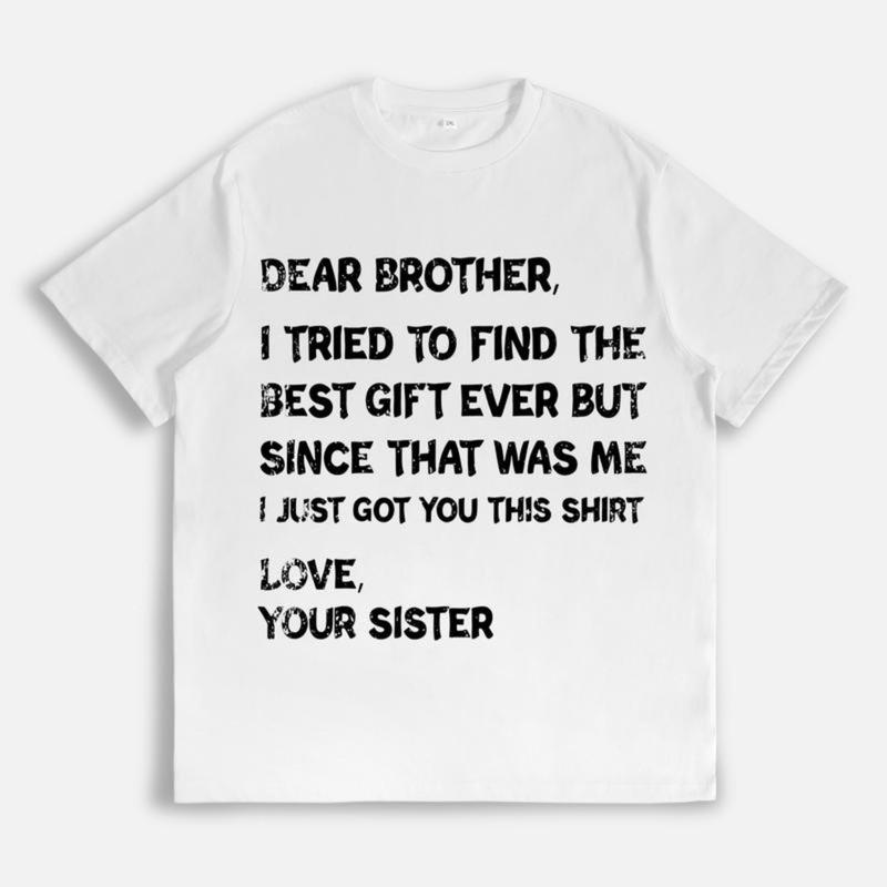 Retro funny fathers day gift t shirt for brother dear brother i to find ...