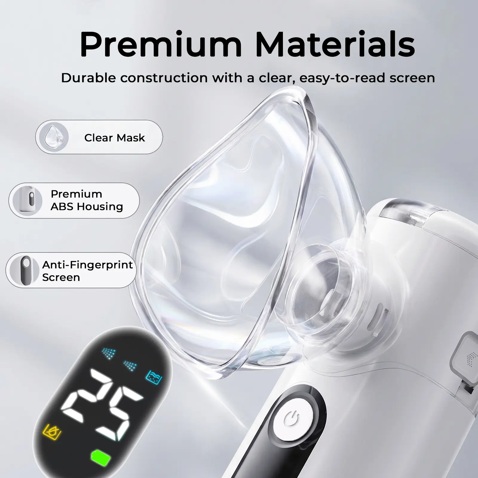 Mayluck Swirler Portable Nebulizer Ultra-Quiet Mesh Technology with LED ...