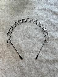 Metal Hair Band for Men Headband Women Bands Unisex Black Wavy Spring ...