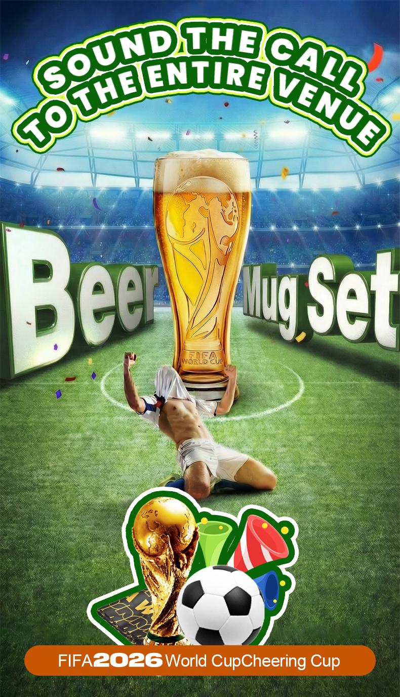 【FIFA WORLD CUP 2026 】Official Gift Box: Drop-resistant beer mug ...