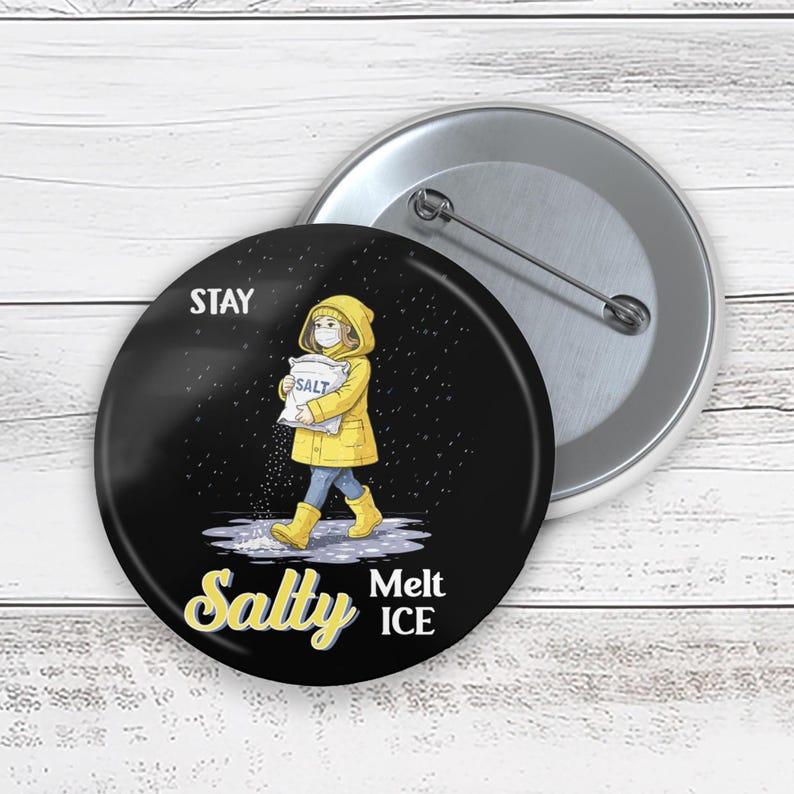 Stay Salty Melt Ice Pin, Anti ICE Button, Political Protest Badge ...