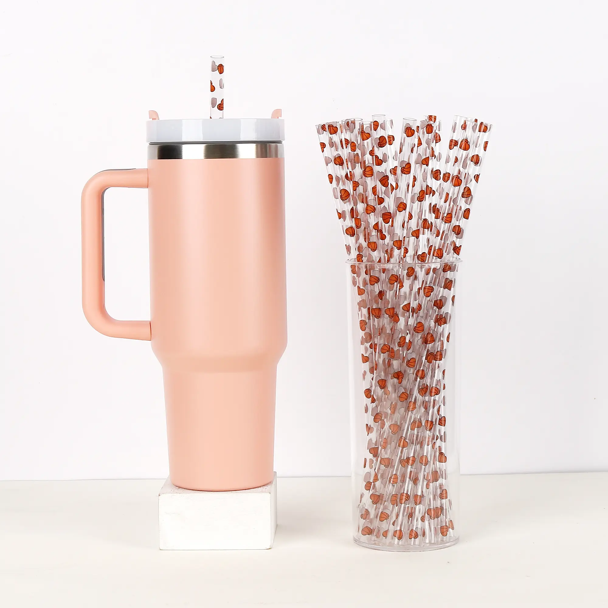 Football Hearts 40oz Straws (4-Pack) | Sports Mom & Game Day Must-Have ...