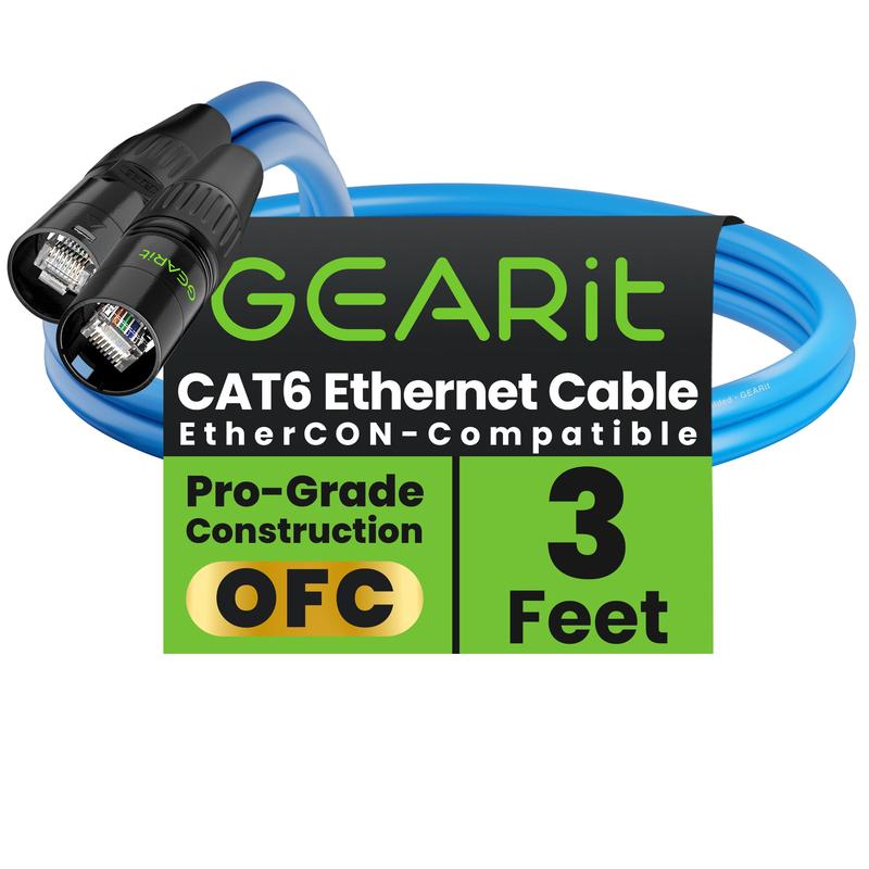 CAT6 Shielded EtherCON Cable for Pro Audio, Blue - TikTok Shop