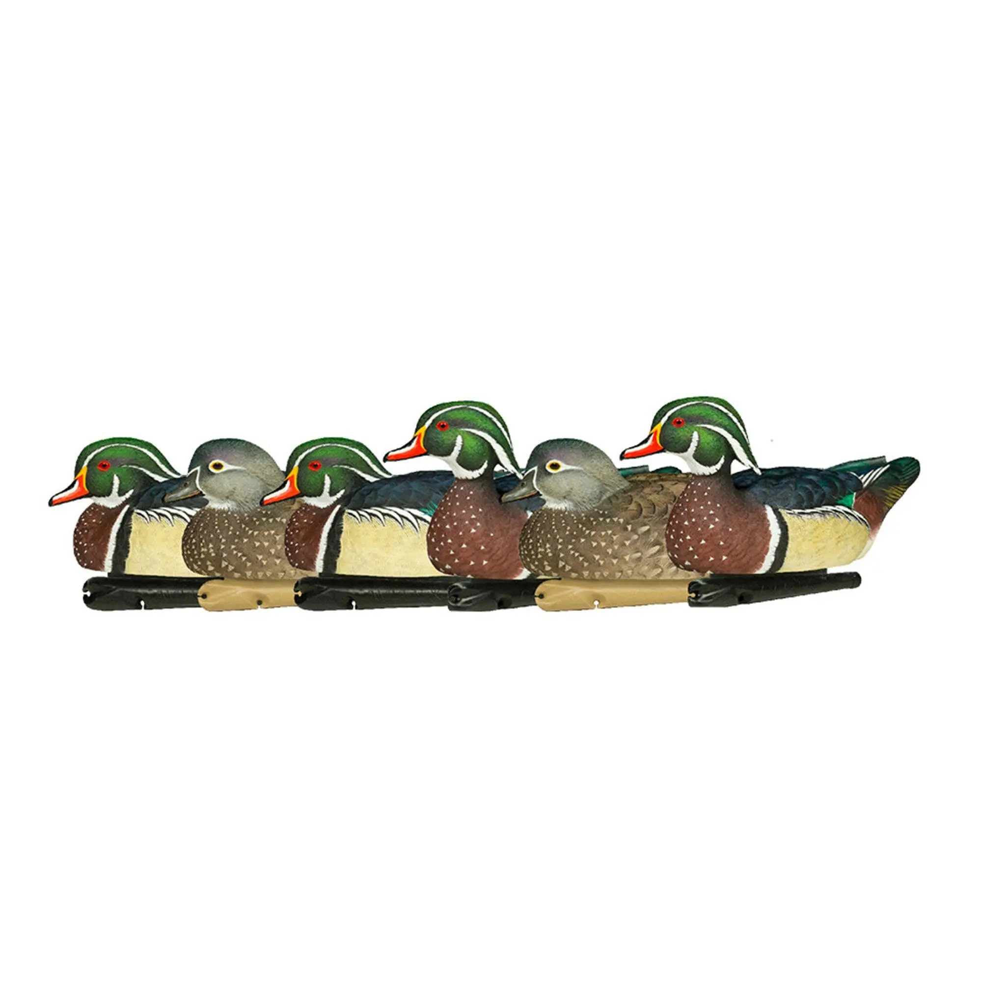 Avian X Topflight Wood Ducks, Realistic Floating Decoys, 6 Pack ...