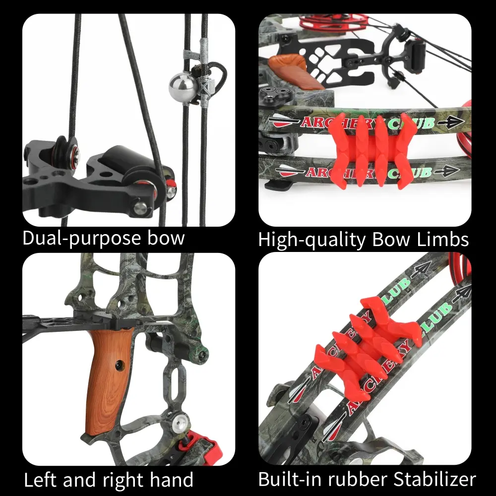 1 set Compound Bow Set Adjustable Pull Pounds 30-70lbs Strong and ...