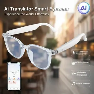 AI Translation Smart Glasses with Bluetooth Auto-Tinting Polarized ...
