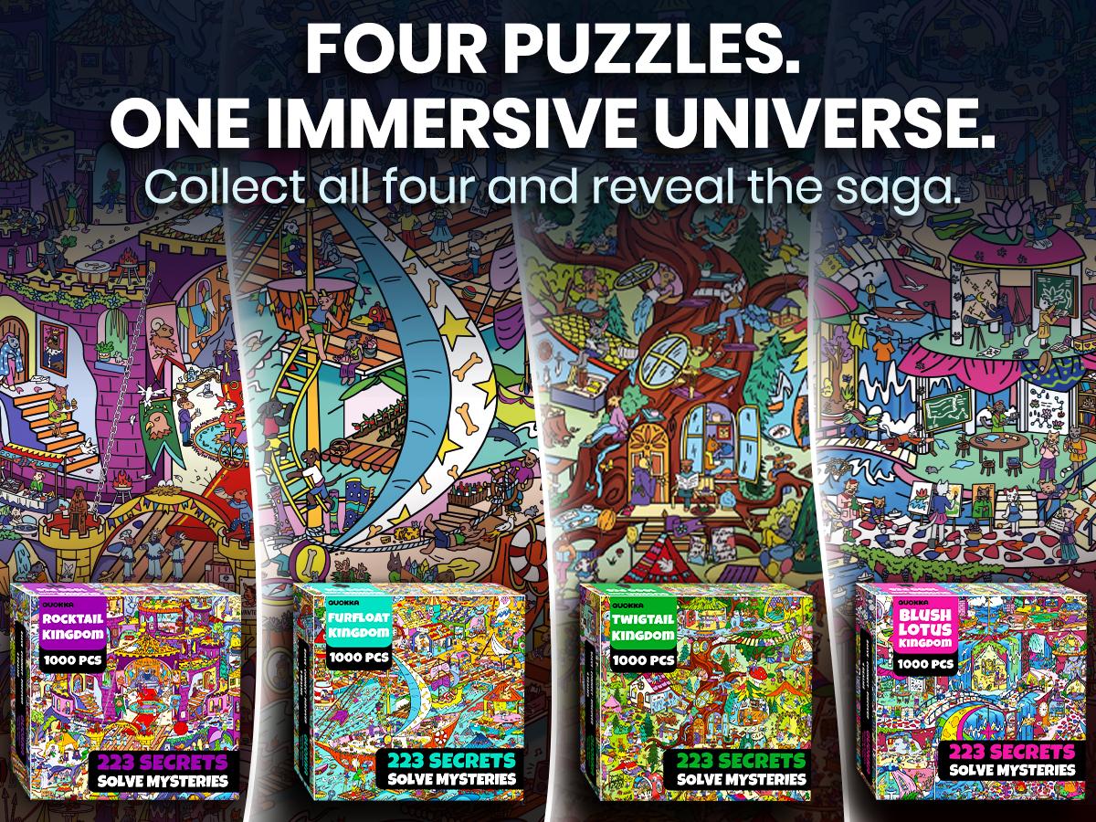 QUOKKA 1000 Piece Puzzle for Adults – 223 Hidden Secrets, Engaging ...