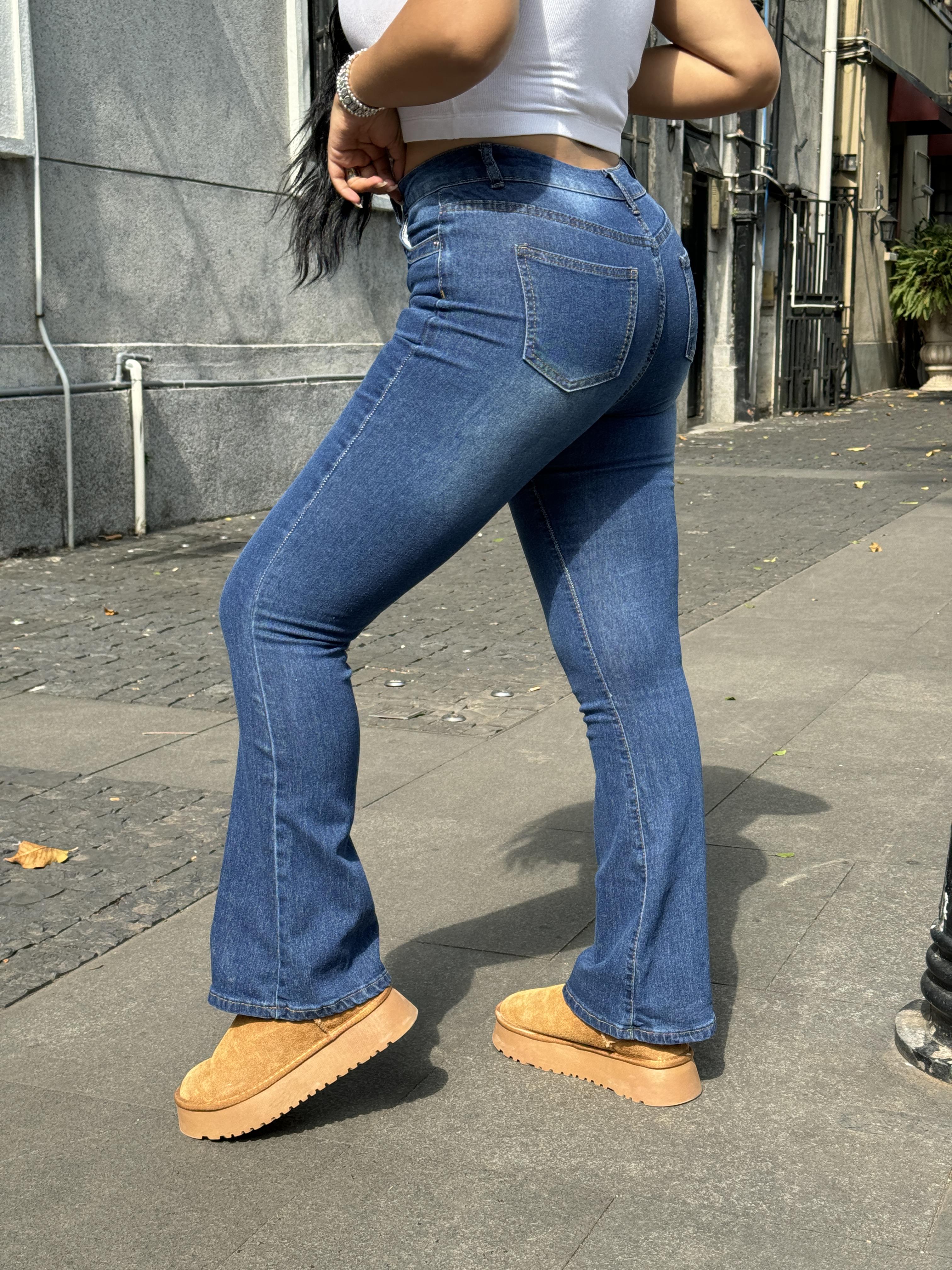 High Waist Flared Denim Jeans for Women - Stylish Fit - TikTok Shop