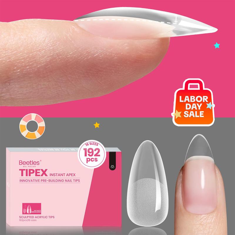 Beetles Tipex Instant Apex Nail Tips Stiletto Almond Square Coffin ...