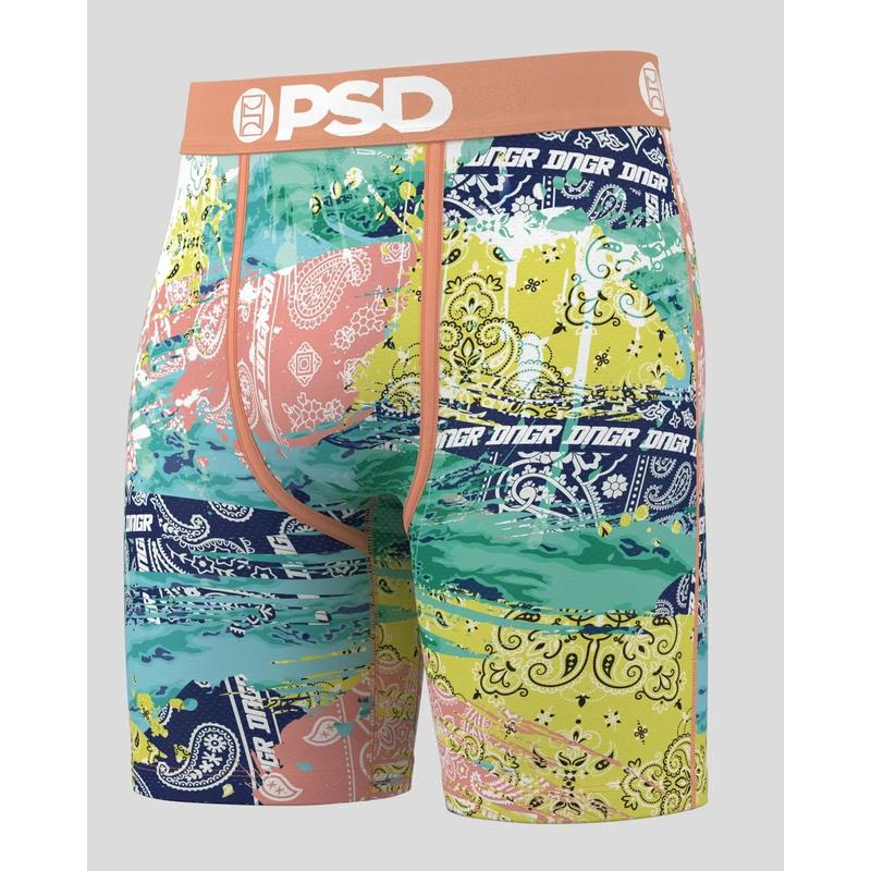 PSD Men's Haiden Deegan Paisley Boxer Brief - Standard Length 7 Inch ...