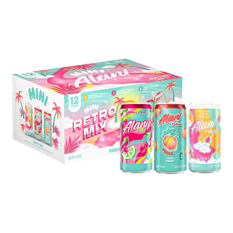 Alani Nu RETRO VARIETY PACK (Sherbet Swirl, Juicy Peach and Cherry ...