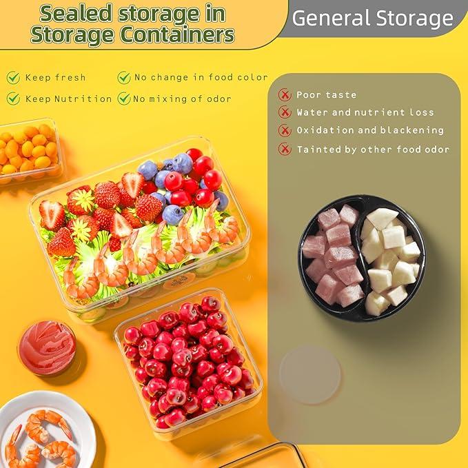 AISOON 50-Piece Plastic Meal Prep & Pantry Container Set – 25 Multi ...