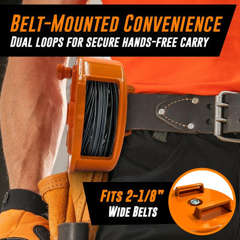 Aluminum Tie Wire Reel with Belt Loops – Fits 12–18 Gauge Tie Wire ...