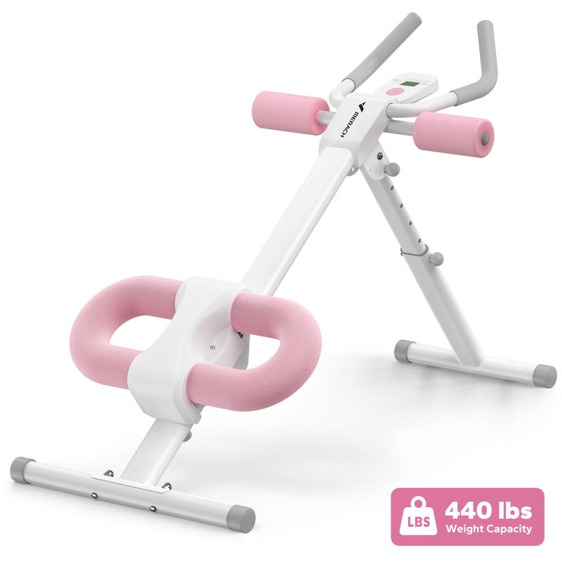 Merach Adjustable Ab Trainer Machine with LCD Monitor, Foldable ...