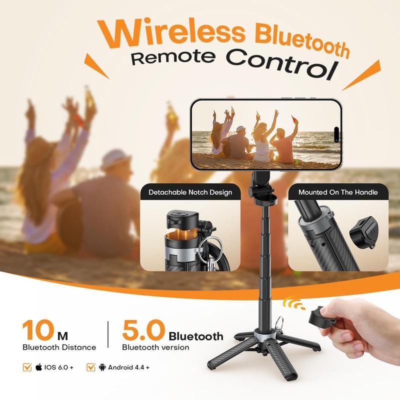 Magnetic Pocket Selfie Stick 4-in-1 Multi-Functional Universal 360 ...