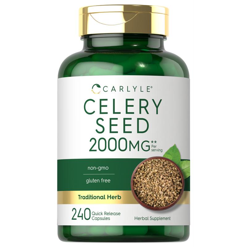 Carlyle Celery Seed Extract Capsules | 2000mg | 240 Count | Traditional ...