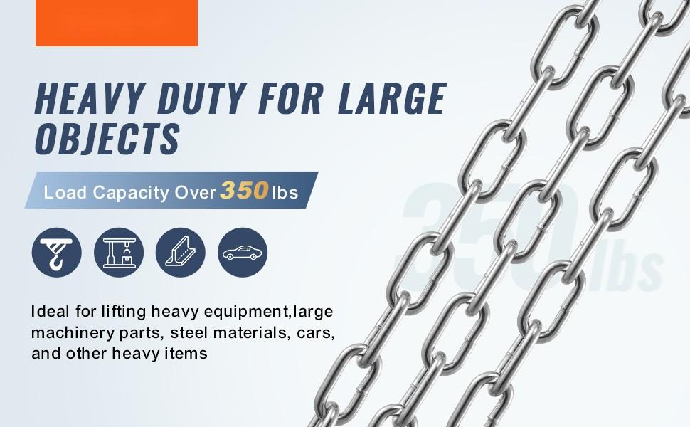 Zinc Plated Proof Coil Chain Sling Made From Carbon Steel, 1/8 Inch By ...