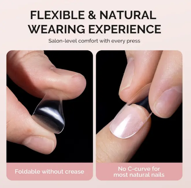 MelodySusie Extra Short Ballerina X Nail Tips - 300Pcs 15 Sizes Clear ...