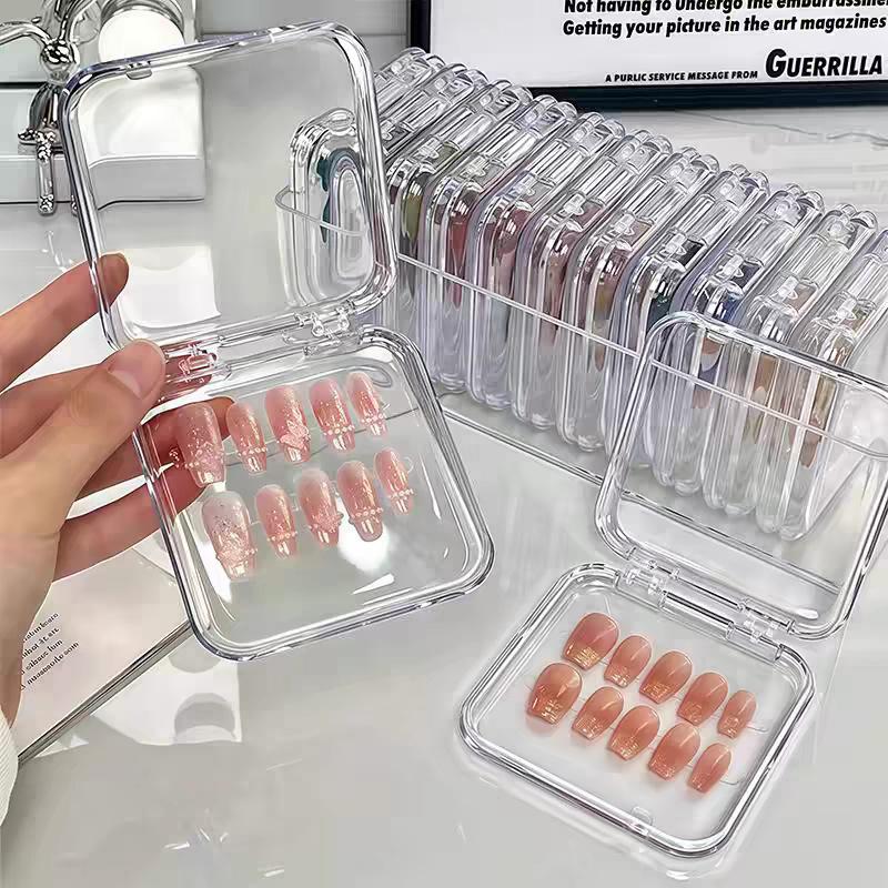 Artificial Nail Display Storage Box with 30 Pieces Double-Sided Tape, 6 ...