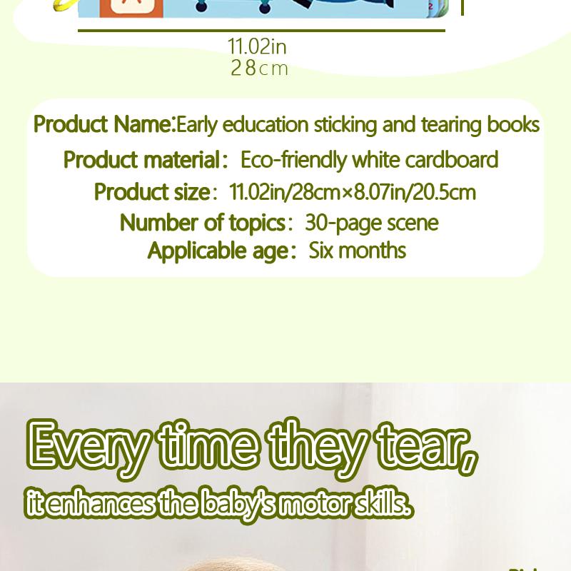 30 Pages Busy Book for Toddlers, Montessori Quiet Book with Velcro ...