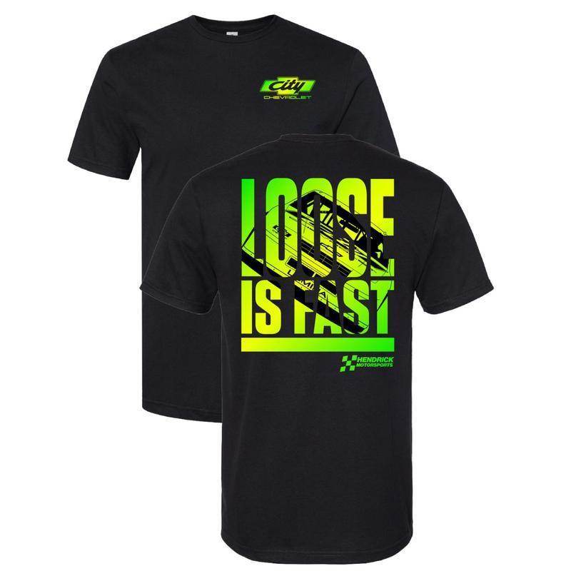 Loose Is Fast T-Shirt – Neon Green Stock Car Graphic, Hendrick ...