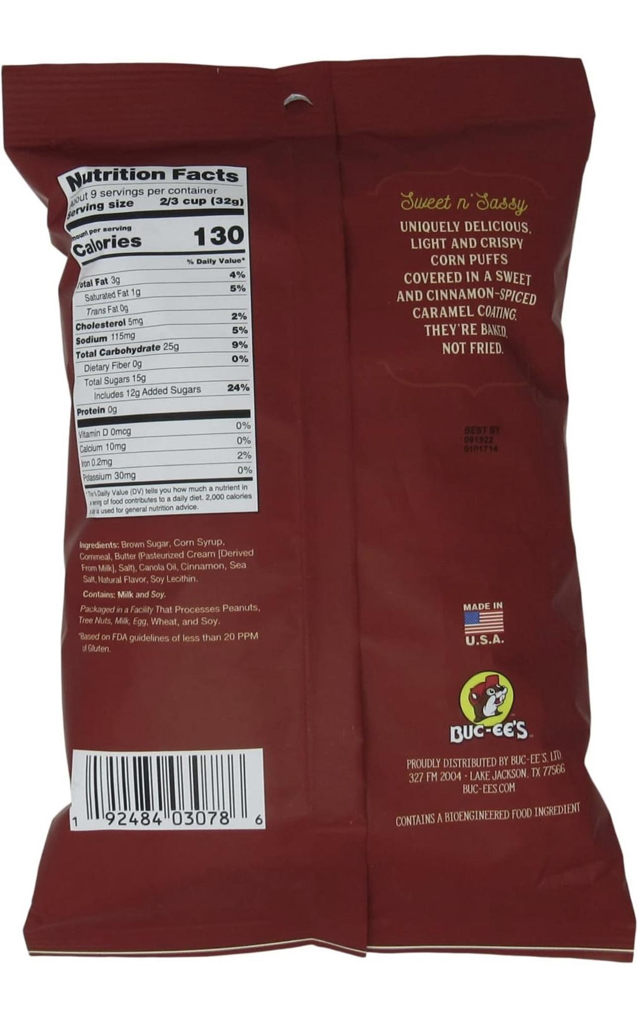 Buc-ee’s Beaver Nuggets Cinnamon Sweet - Delicious Snack Crispy Crunchy ...