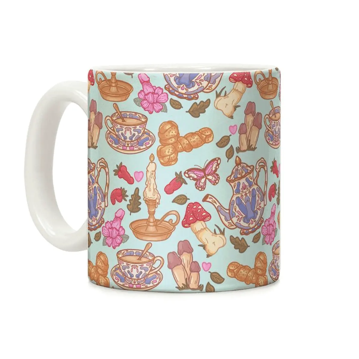 Cottage Core Coffee Mug – Whimsical Cottagecore Tea Party Ceramic Mug ...