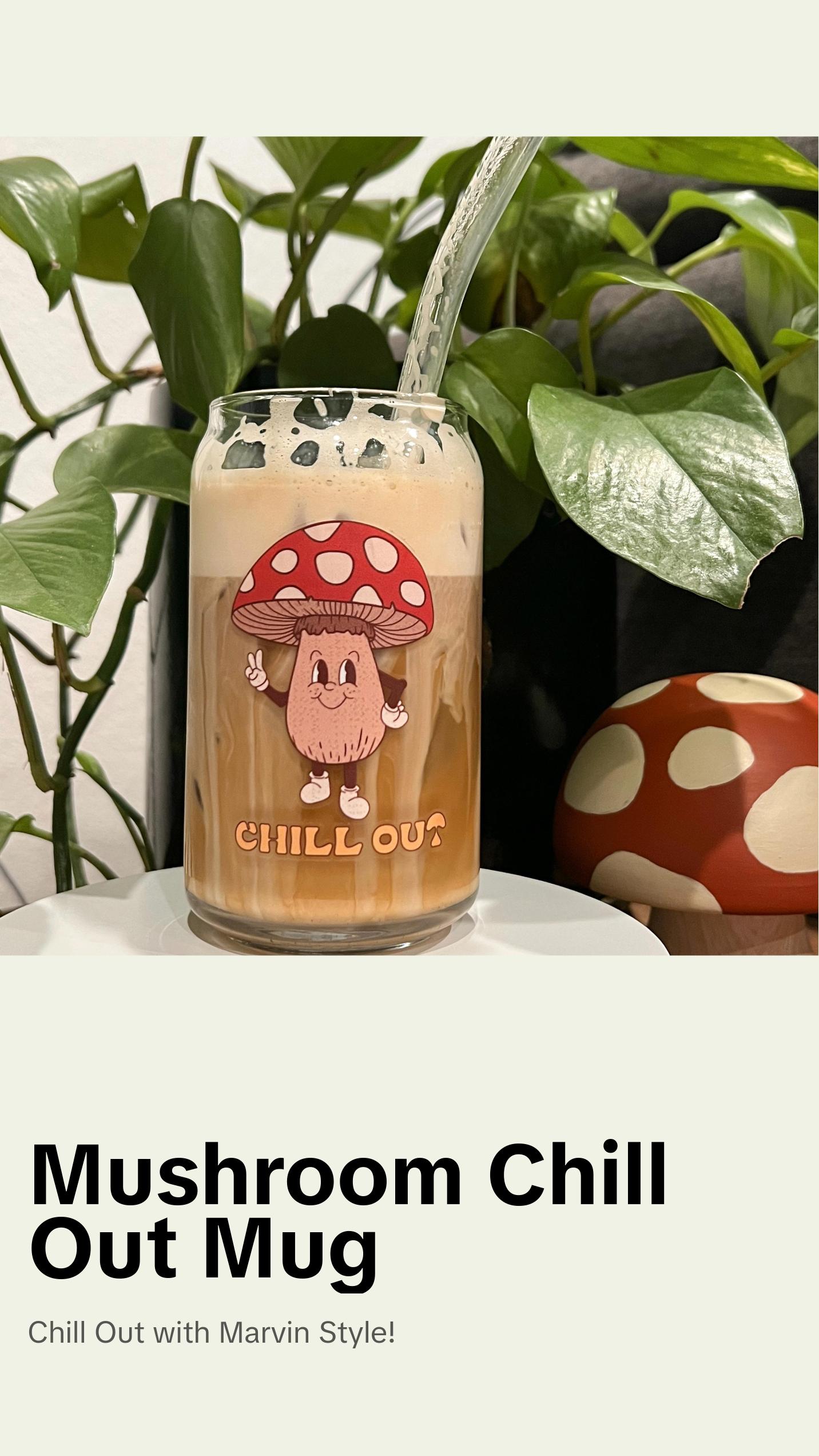 Marvin the Mushroom Chill Out Can Glass Cup - TikTok Shop