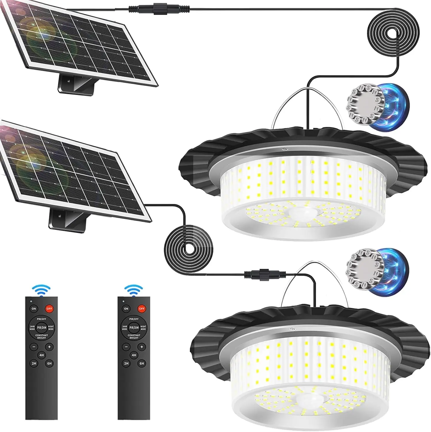 Solar Lights Outdoor Waterproof, 244 LED Solar Shed Light Indoor ...