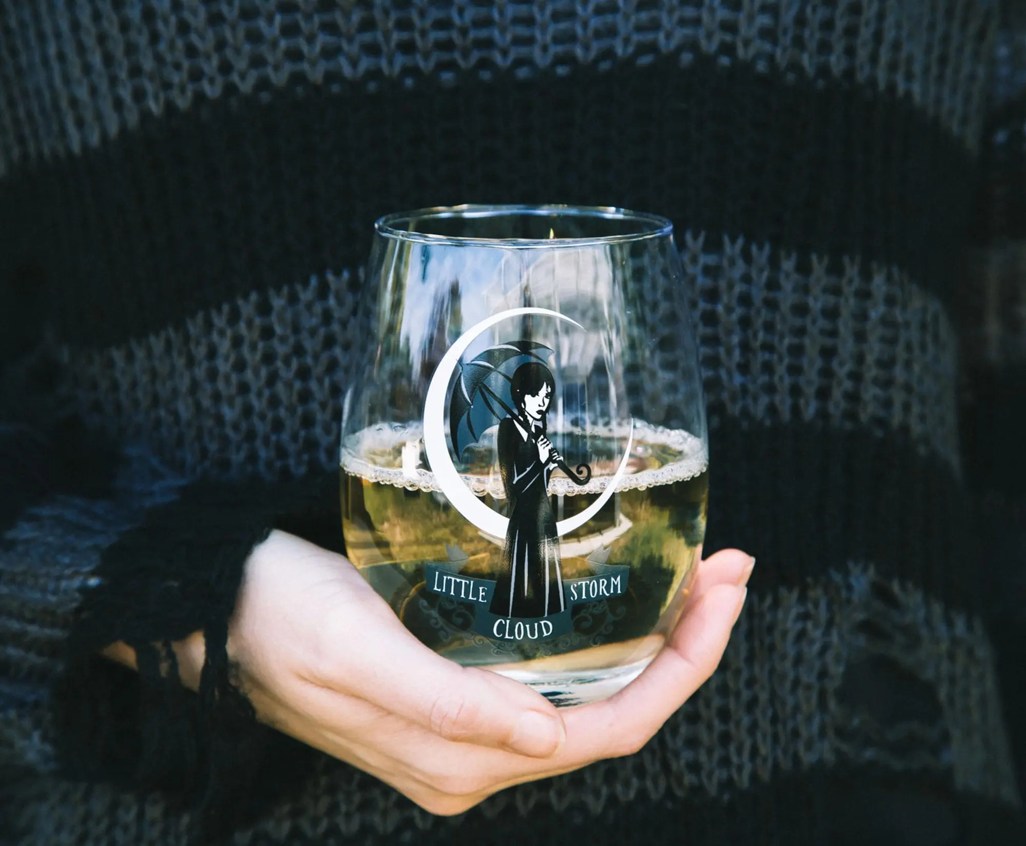 Addams Family Wednesday "Little Storm Cloud" Stemless Wine Glass | 20 ...