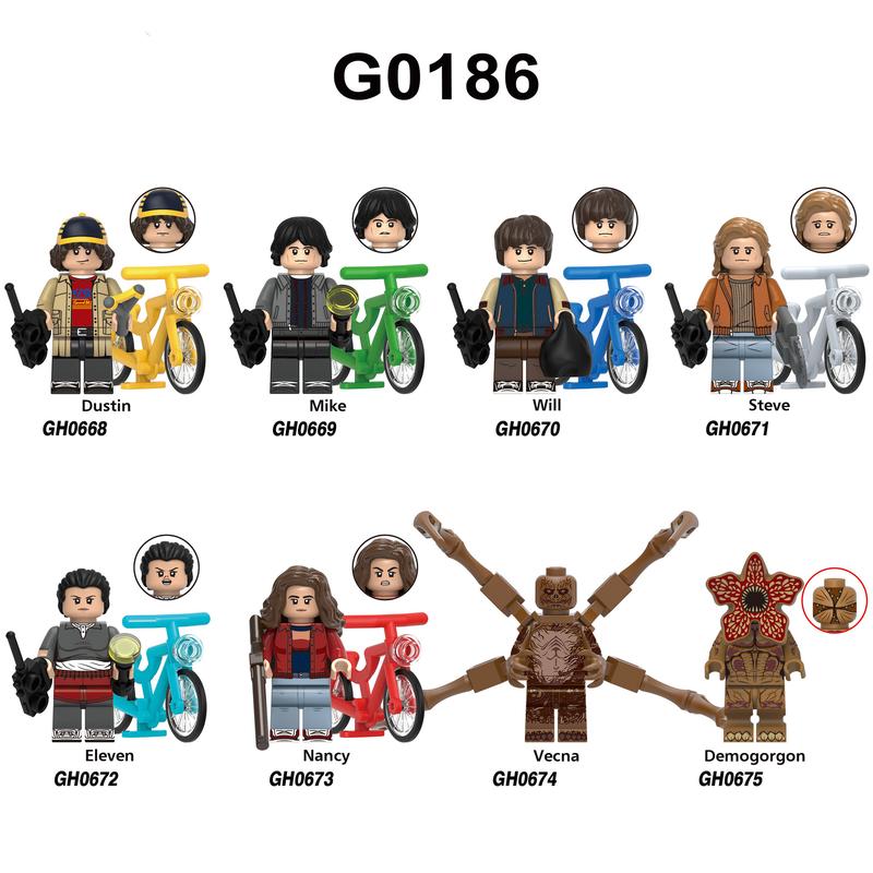 Stranger Thing Building Block Mini-Figure Set Demon Eleven TV Series ...