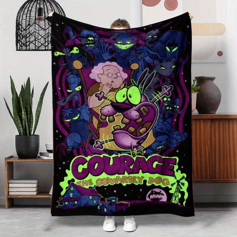 Courage the Cowardy Dog Inspired Throw Blanket - Lightweight Flannel ...