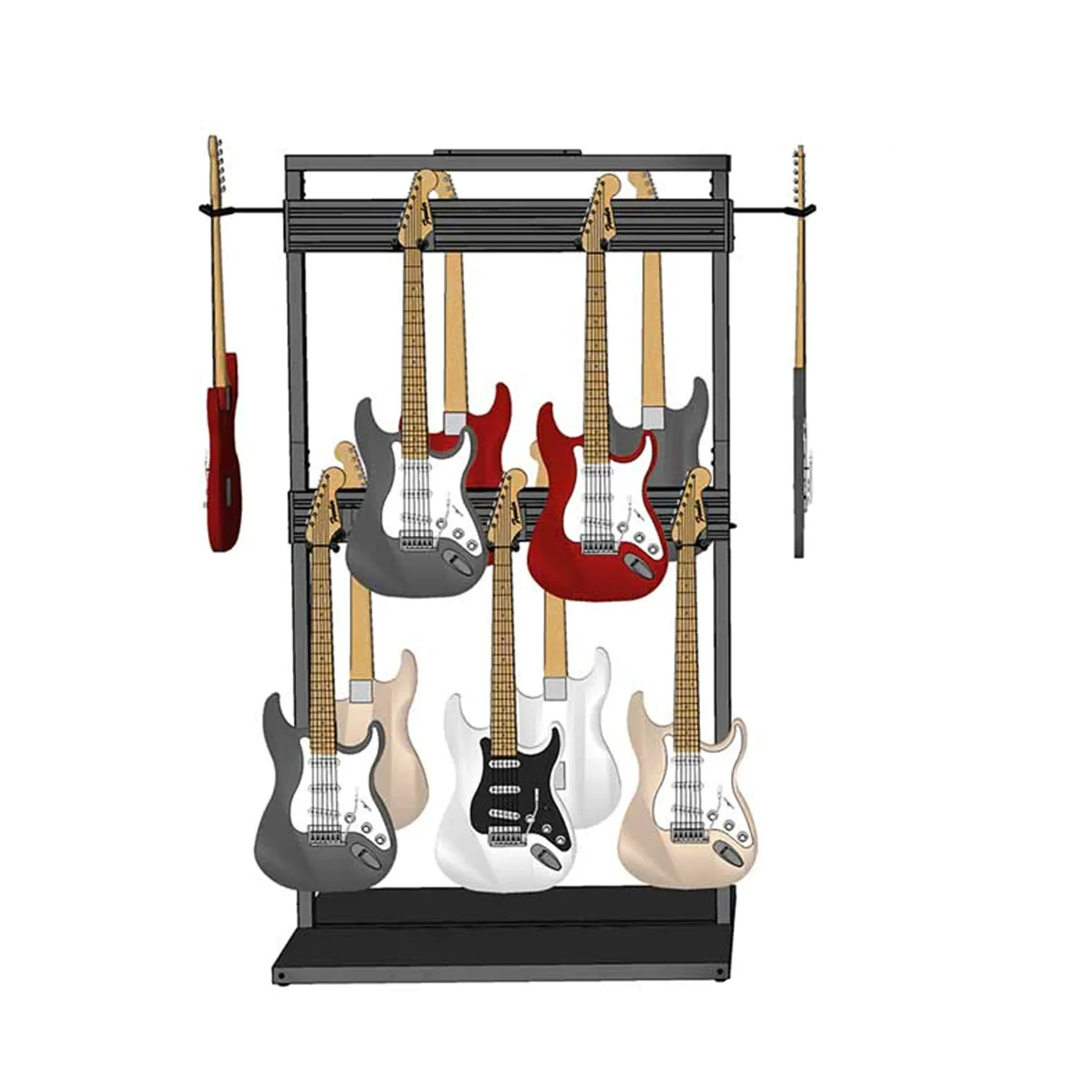 D'Luca Free Standing Modular Guitar Display Double Tier - TikTok Shop