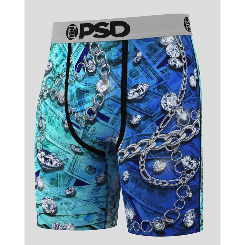 PSD Men's Rose Royale Boxer Brief 3 Pack - Standard Length 7 Inch ...