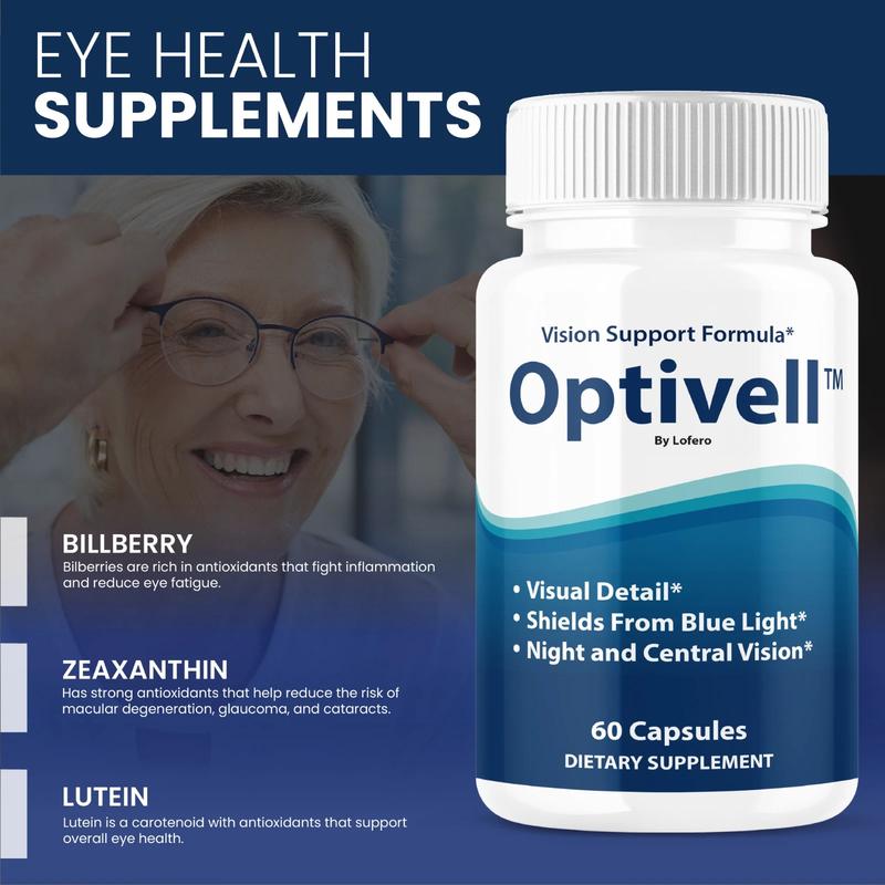 Optivell Eye Capsules Advanced Healthy Eyesight Clear Sharper Vision ...