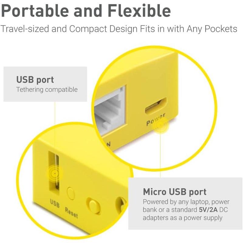 GL-MT300N-V2 (Mango) Portable Mini Travel Wireless Pocket VPN WiFi ...
